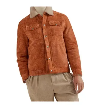 Brunello Cucinelli Shearling-collar Jacket - Brown