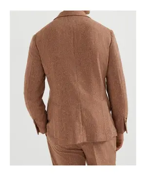 Brunello Cucinelli Herringbone-pattern Single-breasted Blazer