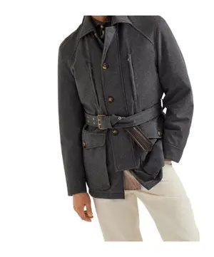 Brunello Cucinelli Belted Padded Jacket