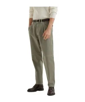 Brunello Cucinelli Pleated Pocket Trousers - Khaki