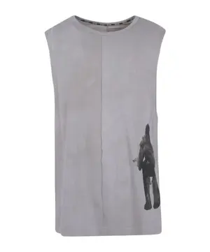 ZIGGY CHEN Crew-neck Tank Top - Grey