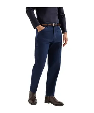 Brunello Cucinelli Pocket Gabardine Trousers - Navy Blue
