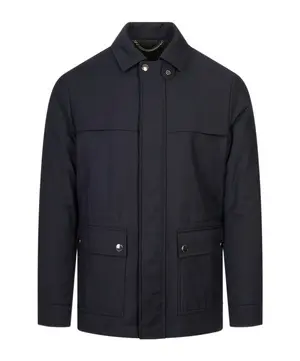 Canali Long-sleeved Casual Jacket With Lapel And Flap Pockets - No