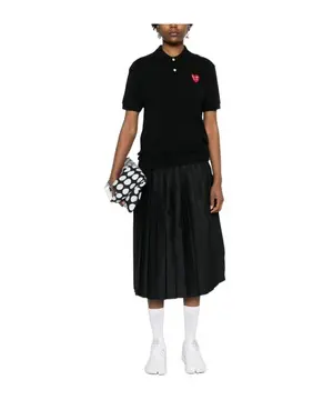 Comme Des Garçons Heart-patch Cotton Polo Shirt
