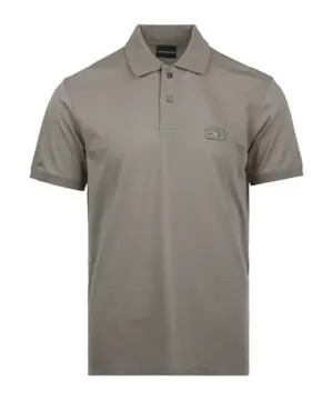 Emporio Armani Logo-embroidered Polo Shirt - Gray