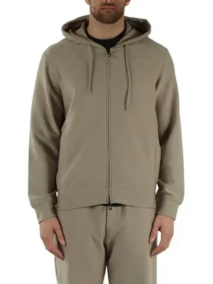 Emporio Armani Zip-up Drawstring Hoodie