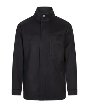 Canali Long-sleeved Casual Jacket - Black