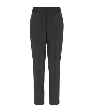 Peserico Wool And Cashmere Trousers - Black