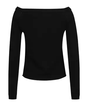 IRO PARIS Off-the-shoulder Ribbed-trim Sweater