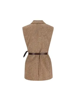 Brunello Cucinelli Double-breasted Belt Vest