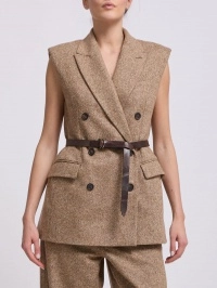 Brunello Cucinelli Double-breasted Belted Vest