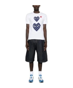 Comme Des Garçons Heart Motif Cotton T-shirt