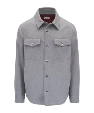 Brunello Cucinelli Long-sleeved Casual Jacket - Grey