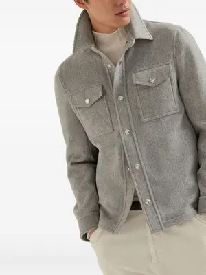 Brunello Cucinelli Long-sleeved Casual Jacket With Snap Closure