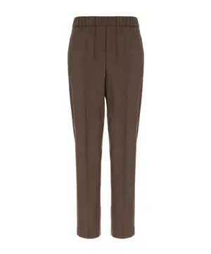 Peserico Wool And Cashmere Trousers - Brown