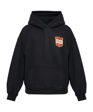 Rhude Logo-print Hoodie - Black