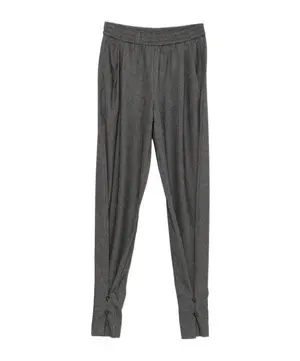 Andamane Buttoned-cuff Elasticated-waist Trousers - Grey Black
