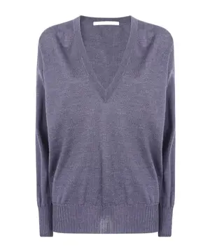 NUUR V-neck Sweater With Ribbed Details