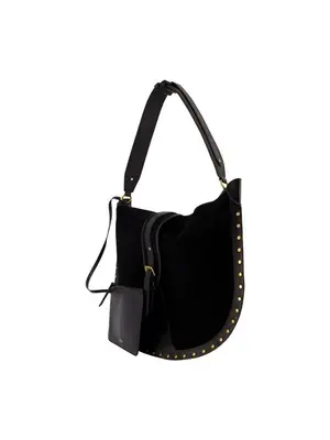 Isabel Marant Étoile Oskan Hobo Rivet Shoulder Bag - Black