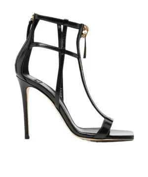 Elisabetta Franchi Square-toe High-heeled Sandals - Black