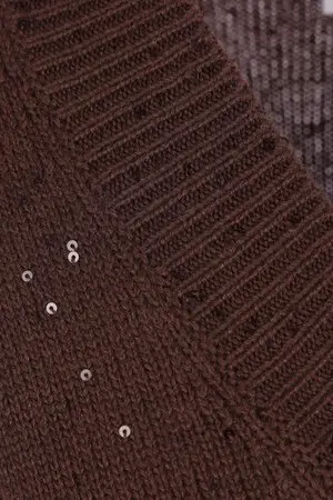 Brunello Cucinelli Sequinned V-neck Jumper