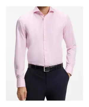 Hugo Boss Slim-fit Long-sleeve Shirt - Pink