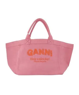 GANNI Terry-cloth Tote Bag - Pink