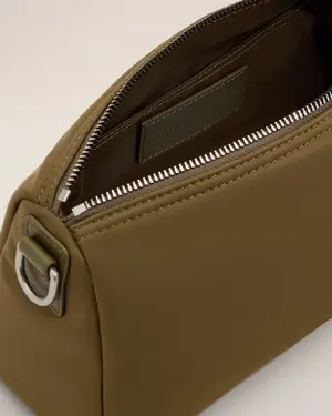AMI Paris Brown Nylon Marcel Bag