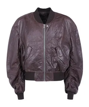 Rick Owens Long-sleeve Leather Jacket - Brown
