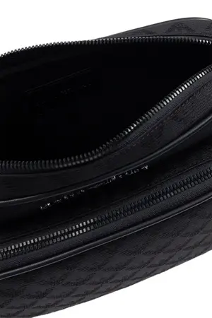 Emporio Armani Logo Jacquard Zip-up Shoulder Bag