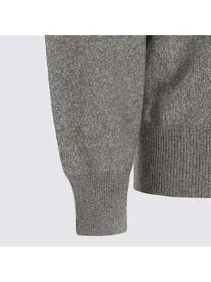 Brunello Cucinelli V-neck Knitted Jumper - Green