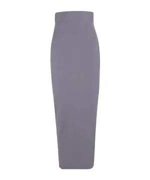 Rick Owens Zipped Raw-hem Maxi Skirt - Gray