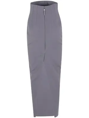 Rick Owens Zipped Maxi Skirt - Gray