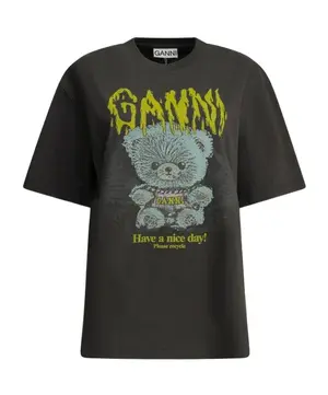 GANNI Forest Teddy' Crew-neck T-shirt