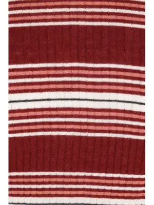Max Mara Striped Short-sleeve Polo Shirt - Red