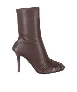 ALEVI MILANO Karen Cage-detail Stiletto-heel Boots - Bordeaux