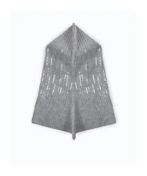 Pinko Sequin-embellished Ribbed-knit Hood