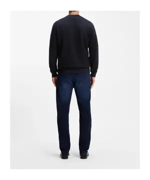 Hugo Boss Regular-fit Sweater In Diagonal-structured Cotton