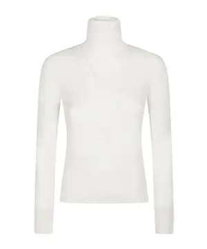 P.a.r.o.s.h Long Turtle Neck Long Sleeve Sweater - White