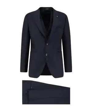 Tagliatore Three-piece Single-breasted Suit - Blue