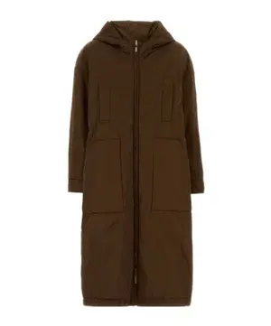 Max Mara The Cube Bosco Reversible Hooded Coat - Brown