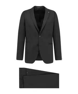 Tagliatore Long-sleeved Suit And Trousers Set - Black