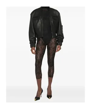 Andamane Ziggy Lace-patterned High-neck Bodysuit