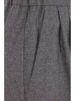 Max Mara Pleated Drawstring Trousers - Medium Gray