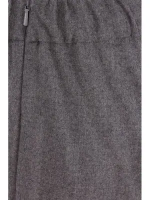 Max Mara Pleated Drawstring Trousers - Medium Gray
