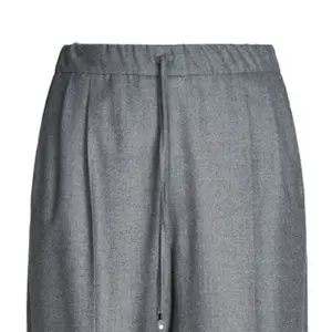 Max Mara Pleated Drawstring Trousers - Medium Grey
