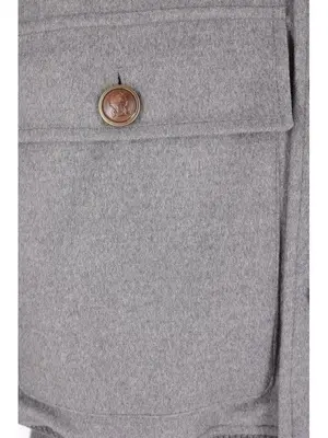 Brunello Cucinelli Long-sleeved Buttoned Jacket With High Collar - No