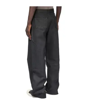 Rick Owens Geth Waxed Wide-leg Jeans