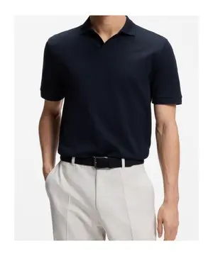 Hugo Boss Jacquard-knit Polo Shirt
