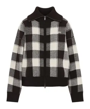 GOLDEN GOOSE Plaid Cardigan - Black